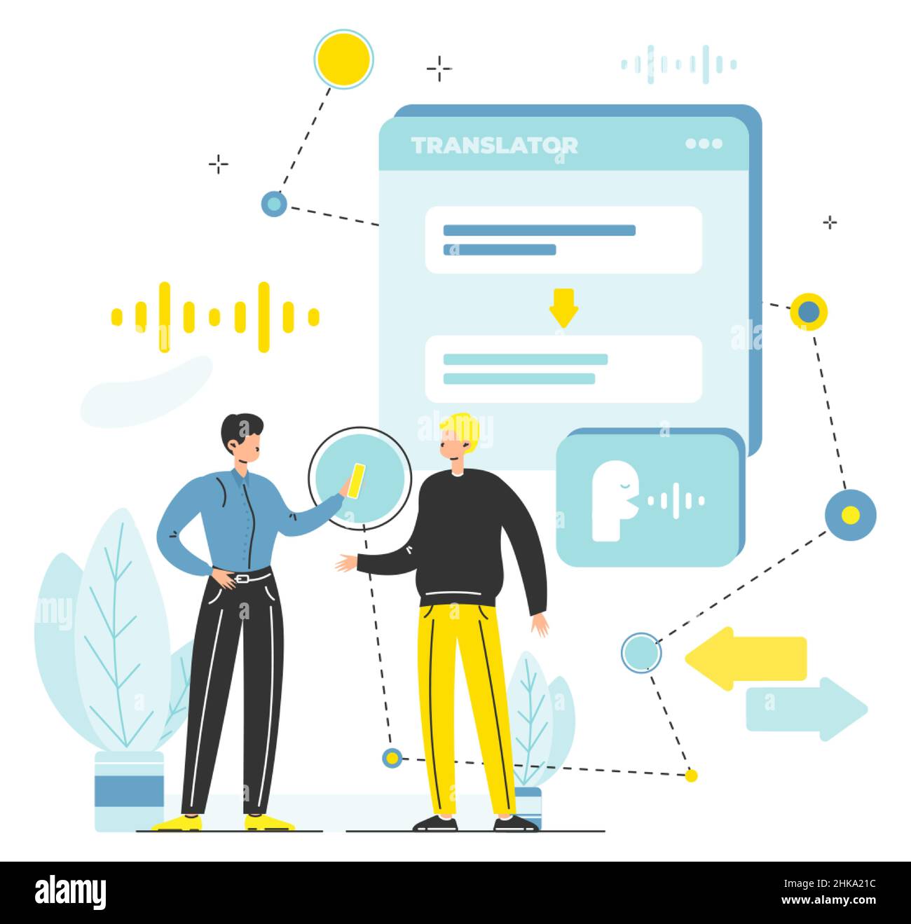 Real time translator Stock Vector Images - Alamy