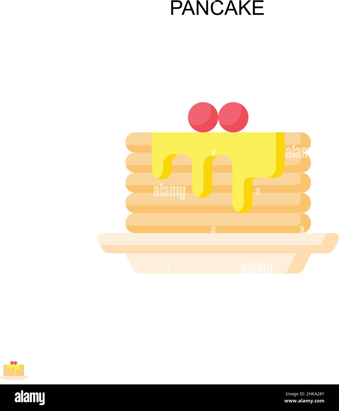 Pancake Simple vector icon. Illustration symbol design template for web ...