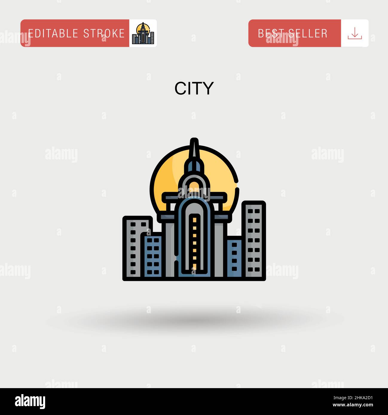 City Simple vector icon Stock Vector Image & Art - Alamy