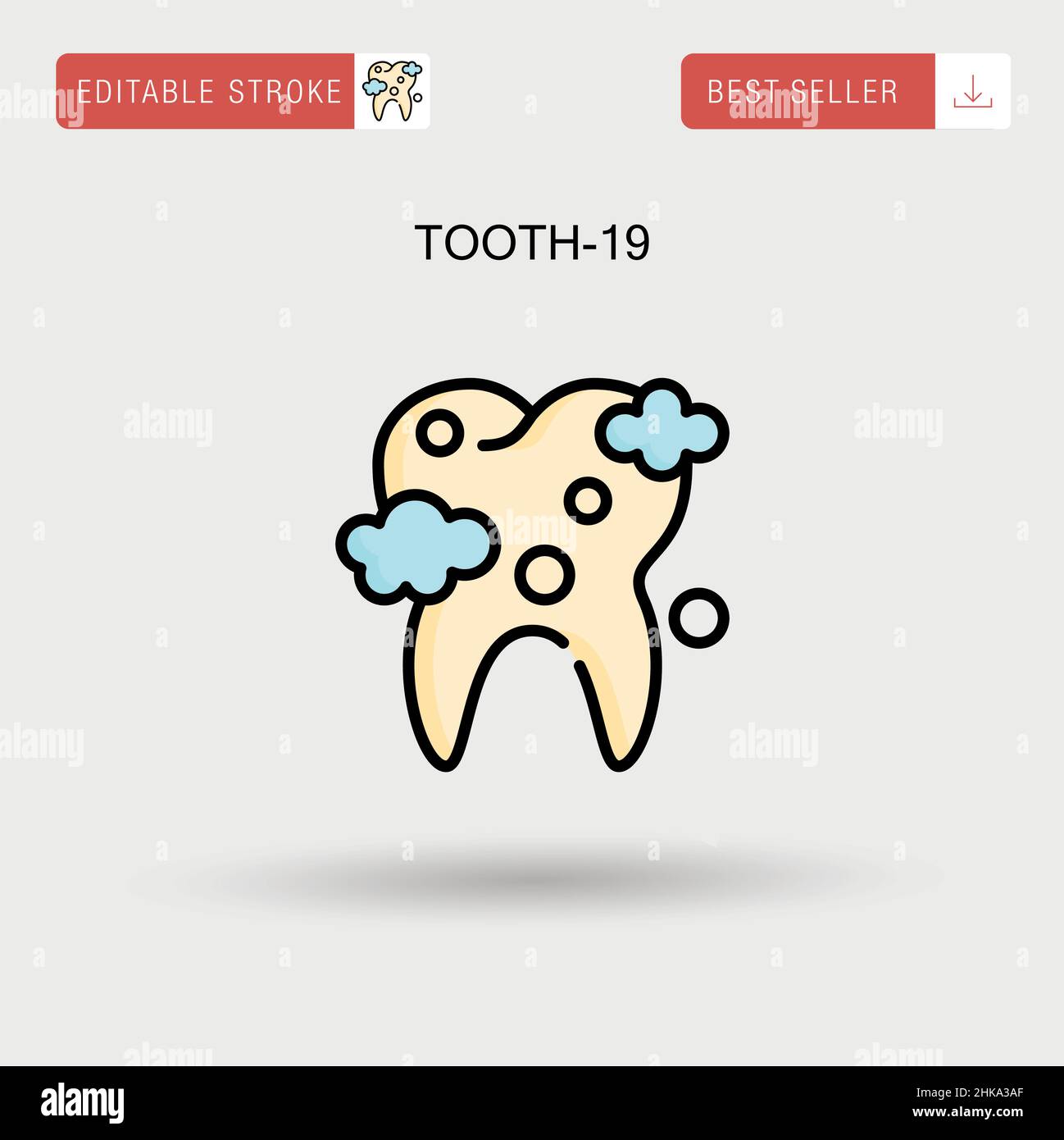 Tooth-19 Simple vector icon Stock Vector Image & Art - Alamy