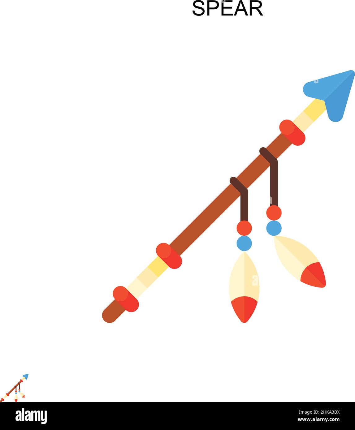 Spear Simple vector icon. Illustration symbol design template for web ...