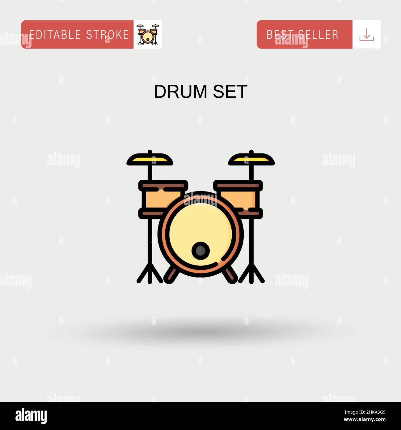 Drum set Simple vector icon Stock Vector Image & Art - Alamy