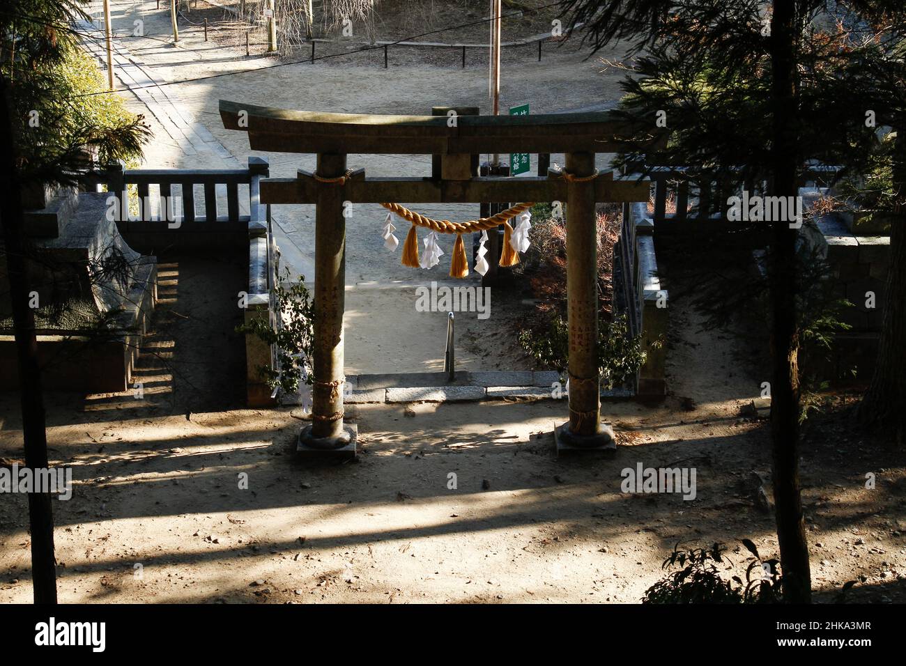 Iida, nagano, japan, 2022/03/02 , Omi Jinja, or Omi shrine. It is a ...