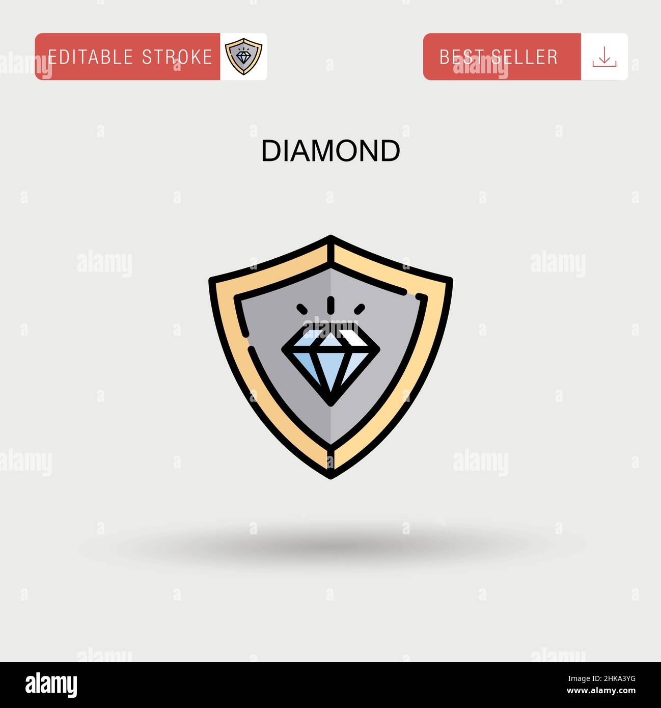 Diamond Simple vector icon Stock Vector Image & Art - Alamy