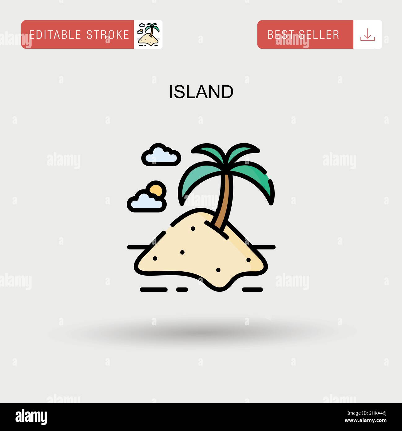 Island Simple vector icon Stock Vector Image & Art - Alamy
