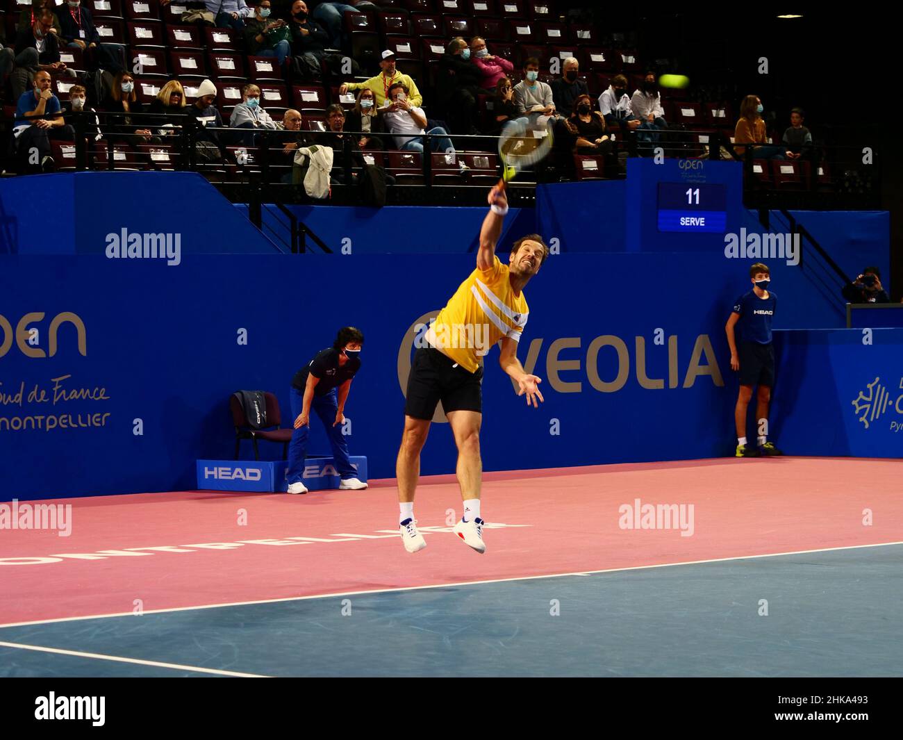Richard Gasquet of France in action against Ugo Humbert of France ...