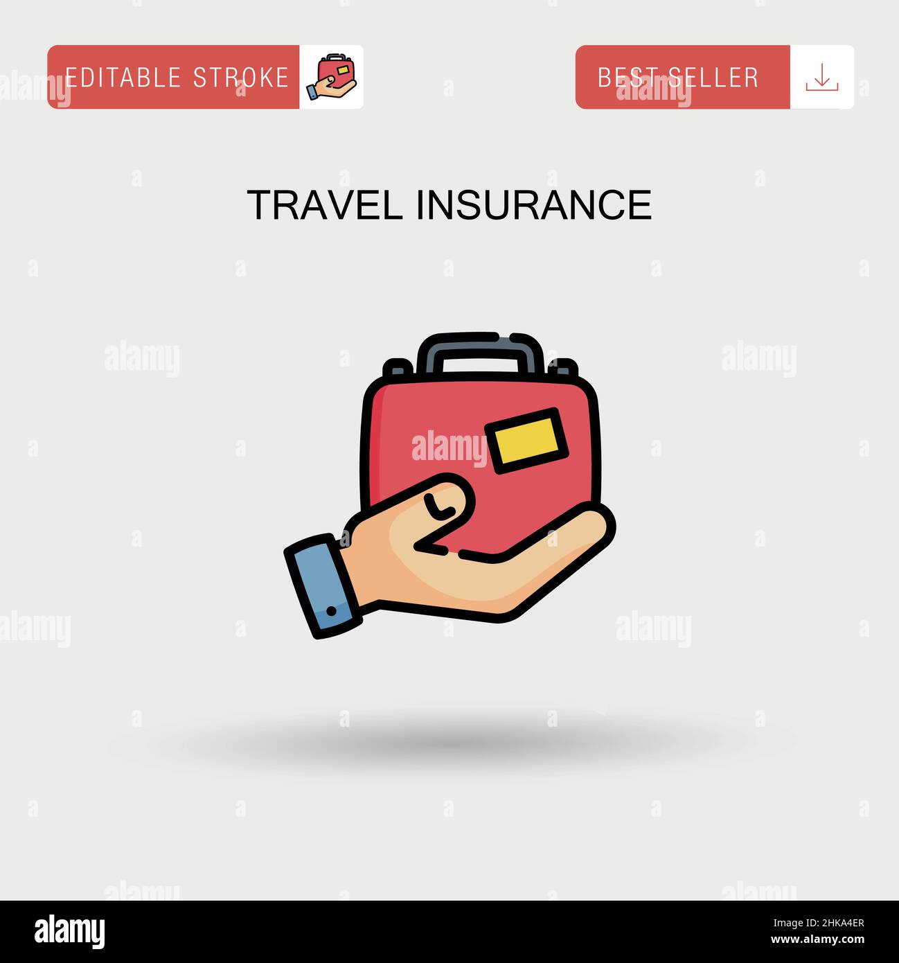 Travel insurance concept luggage Stock Vector Images - Alamy