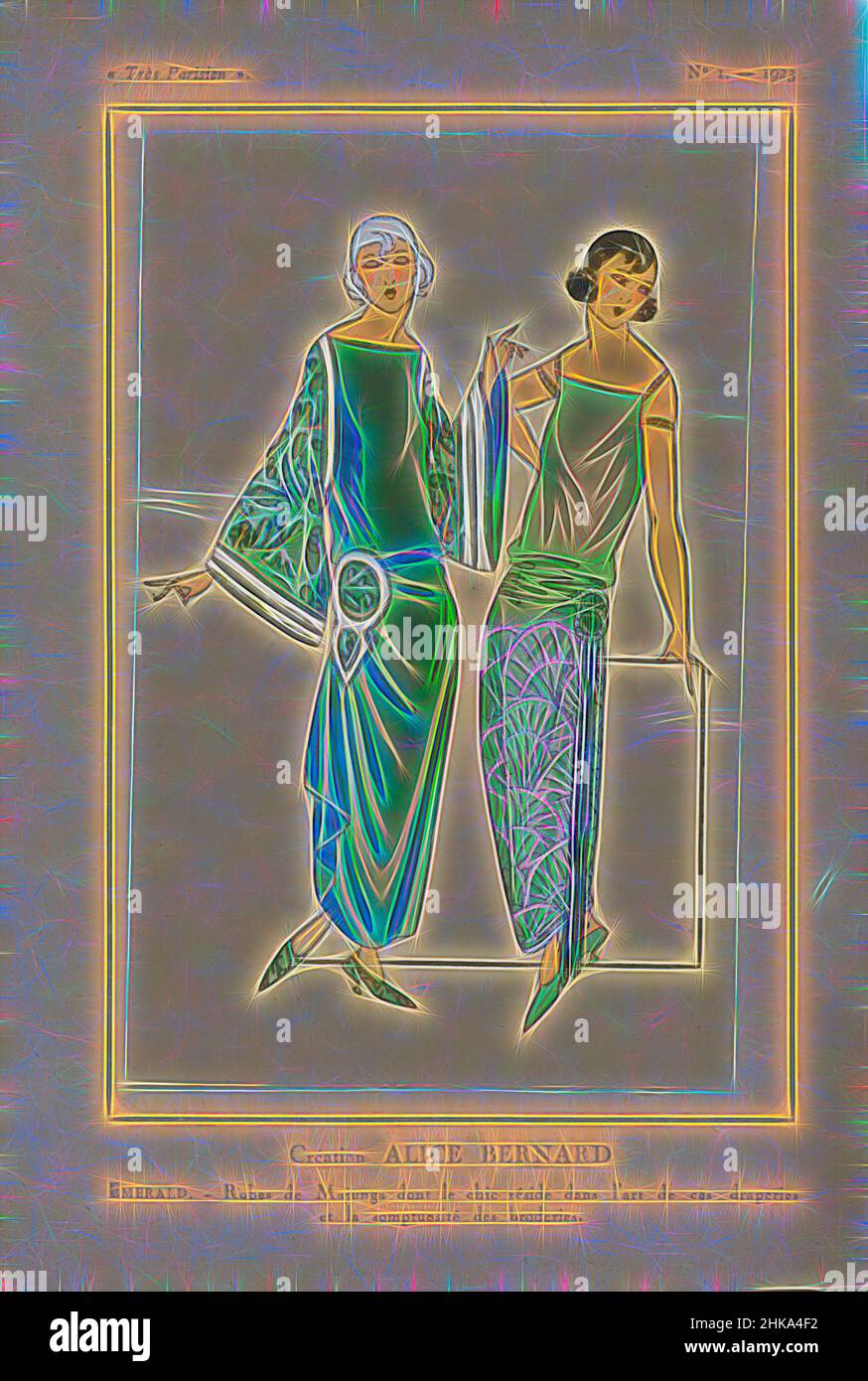 Inspired by Très Parisien, 1923, No. 1: Creation ALICE BERNARD..., Two ...