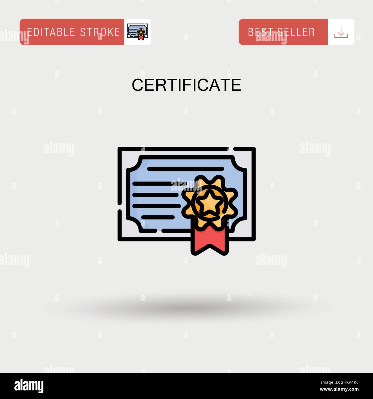 Certificate Simple vector icon Stock Vector Image & Art - Alamy