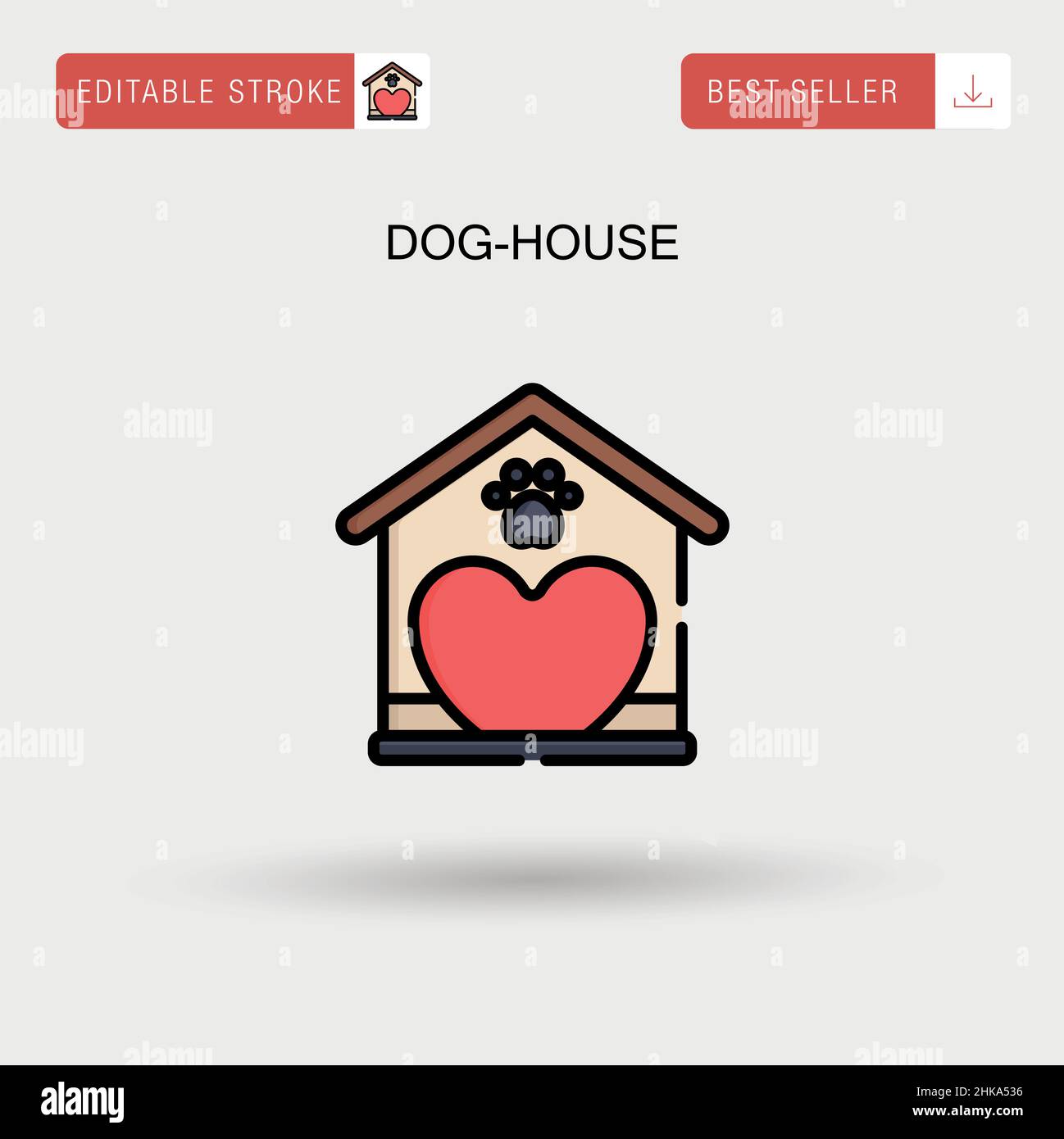 Dog-house Simple vector icon Stock Vector Image & Art - Alamy