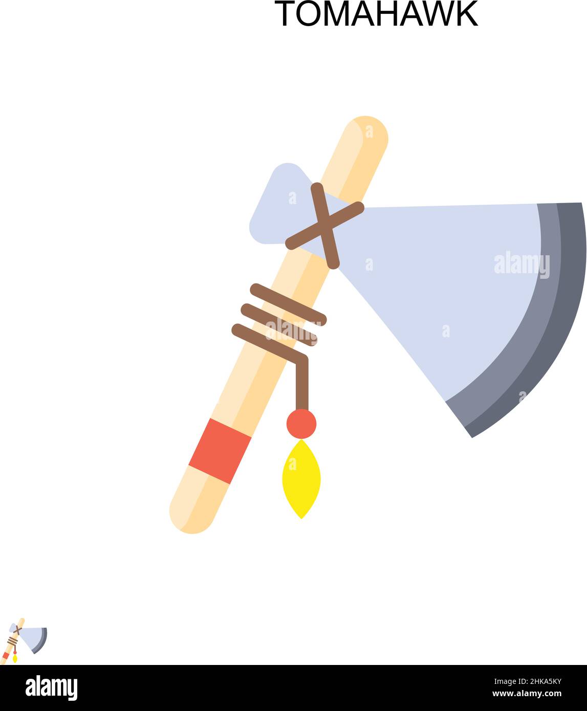 Tomahawk Simple vector icon. Illustration symbol design template for ...