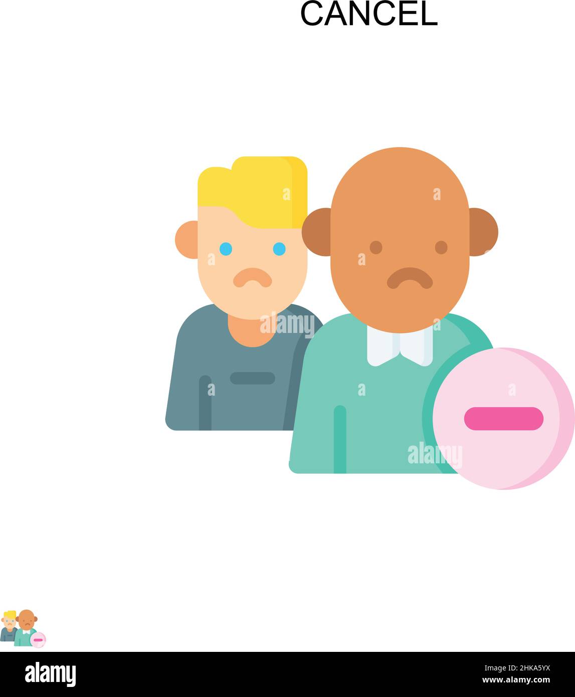 Cancel Simple vector icon. Illustration symbol design template for web ...