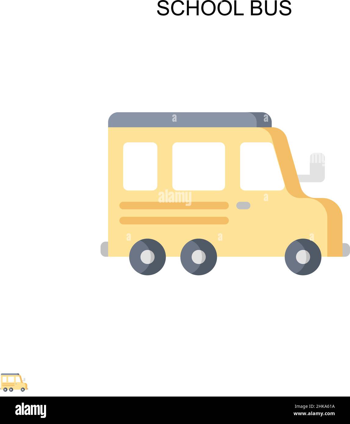 School bus Simple vector icon. Illustration symbol design template for ...