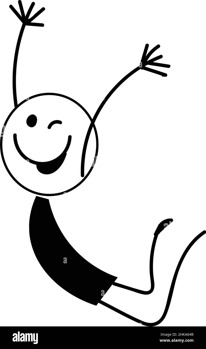 Excited Stick Person