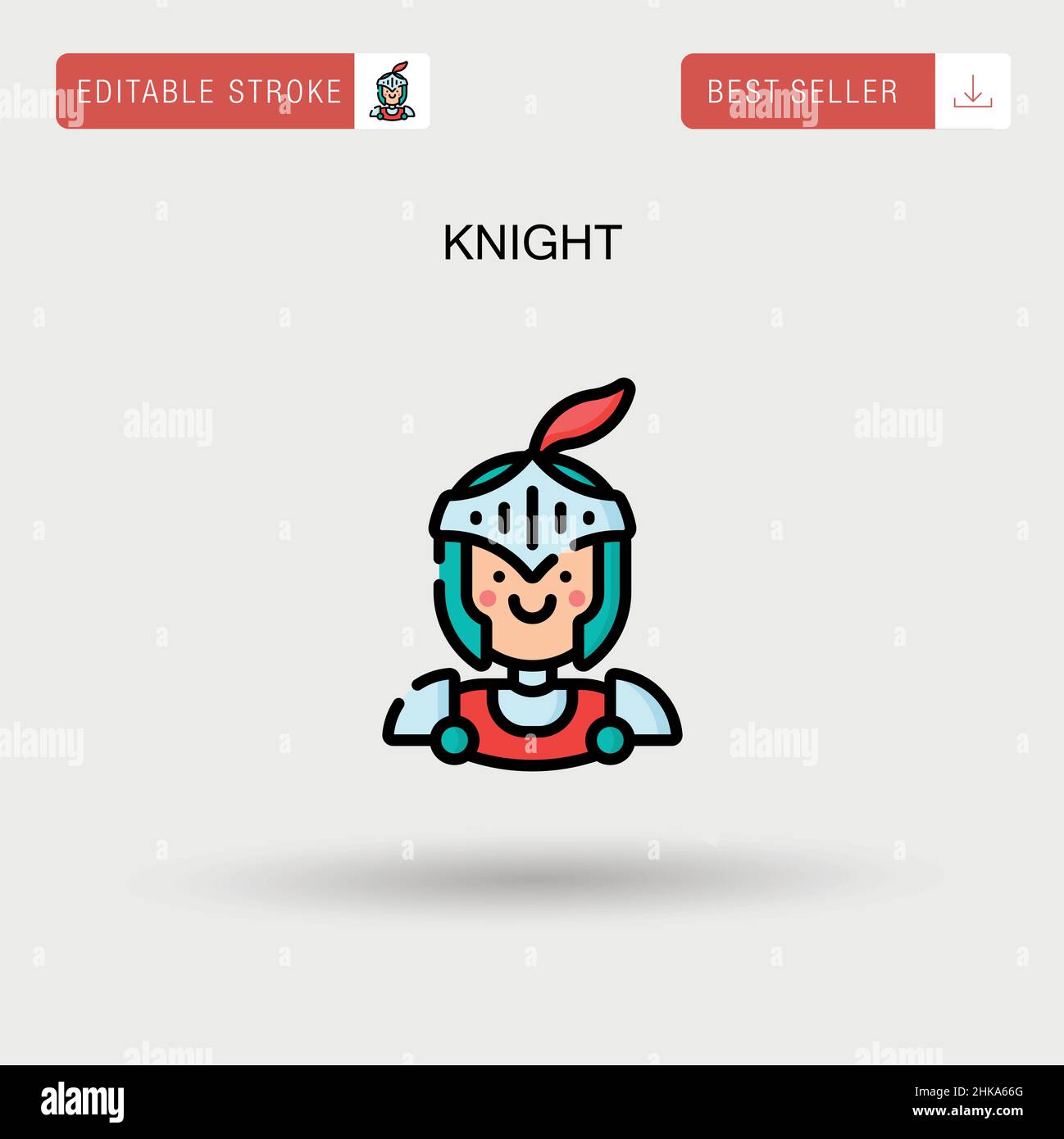 Knight Simple vector icon Stock Vector Image & Art - Alamy