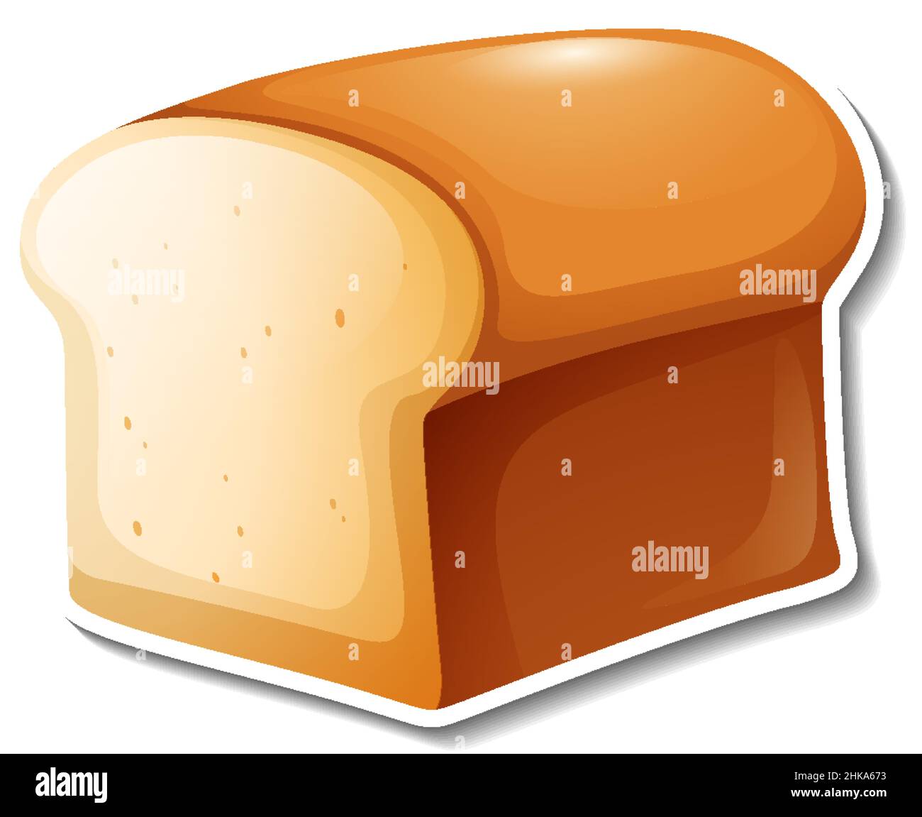 Isolated bread loaf in cartoon style illustration Stock Vector Image ...