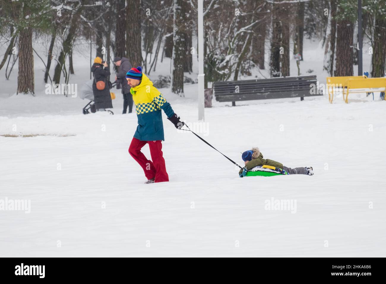 Sad boy snow hi-res stock photography and images - Alamy