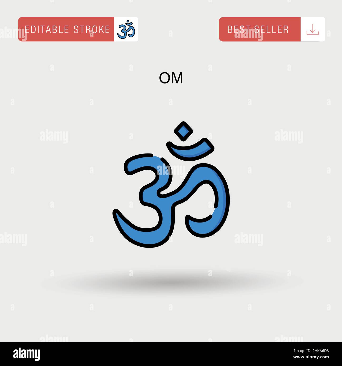 Om Simple vector icon Stock Vector Image & Art - Alamy