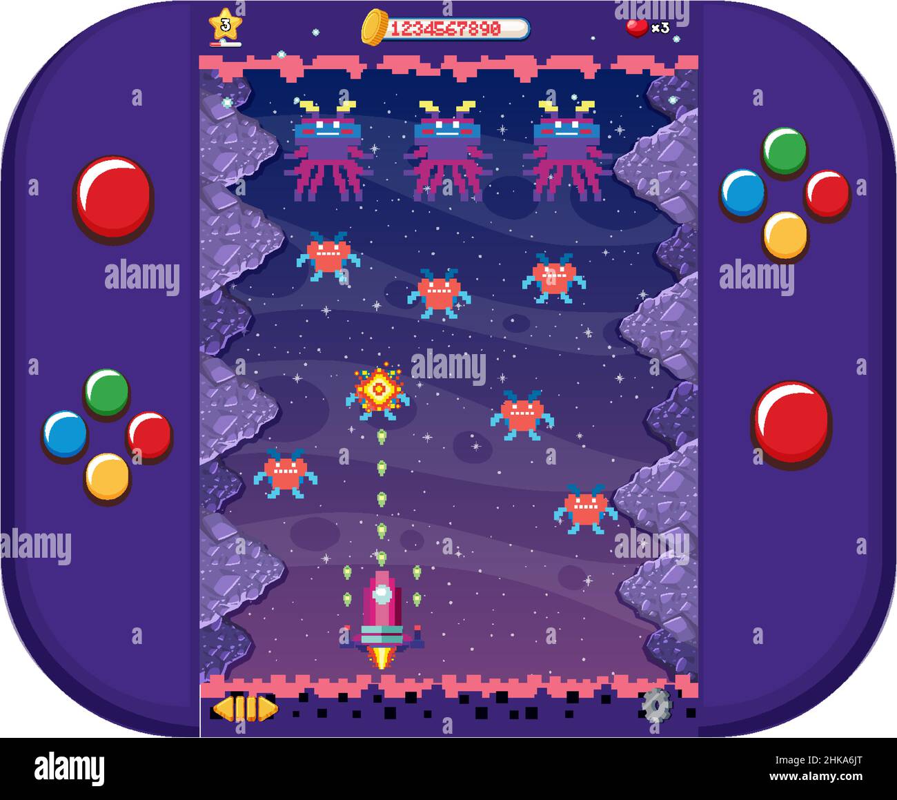 Space games on console Stock Vector Images - Alamy