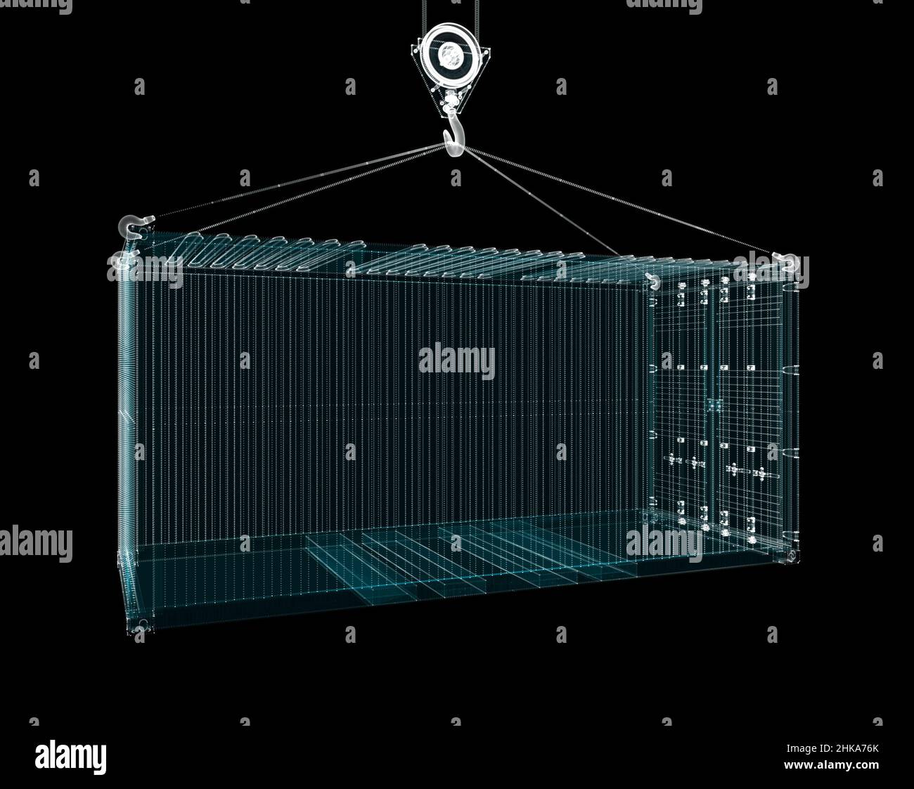 Cargo Shipping Container Hologram. Transport and Technology Concept ...