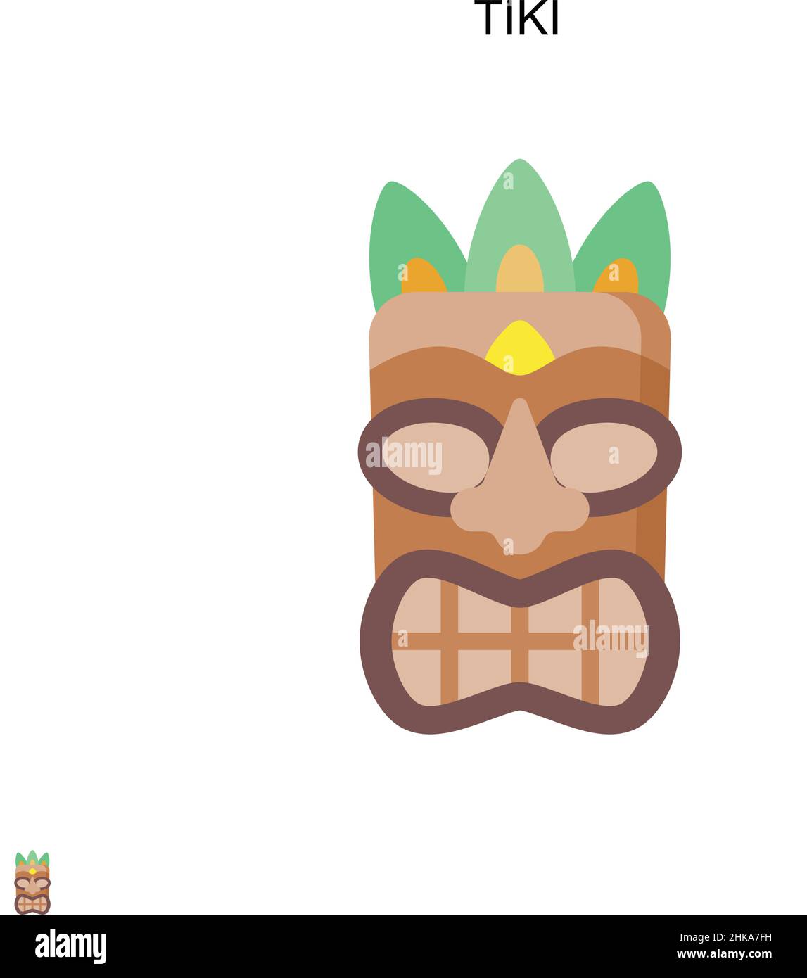 Tiki Simple vector icon. Illustration symbol design template for web ...