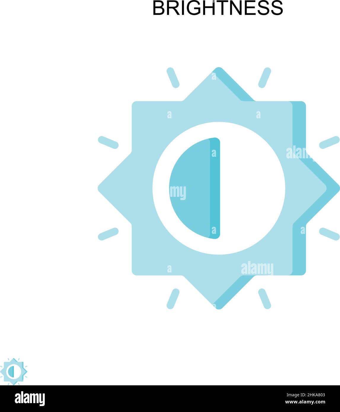 Brightness Simple vector icon. Illustration symbol design template for ...