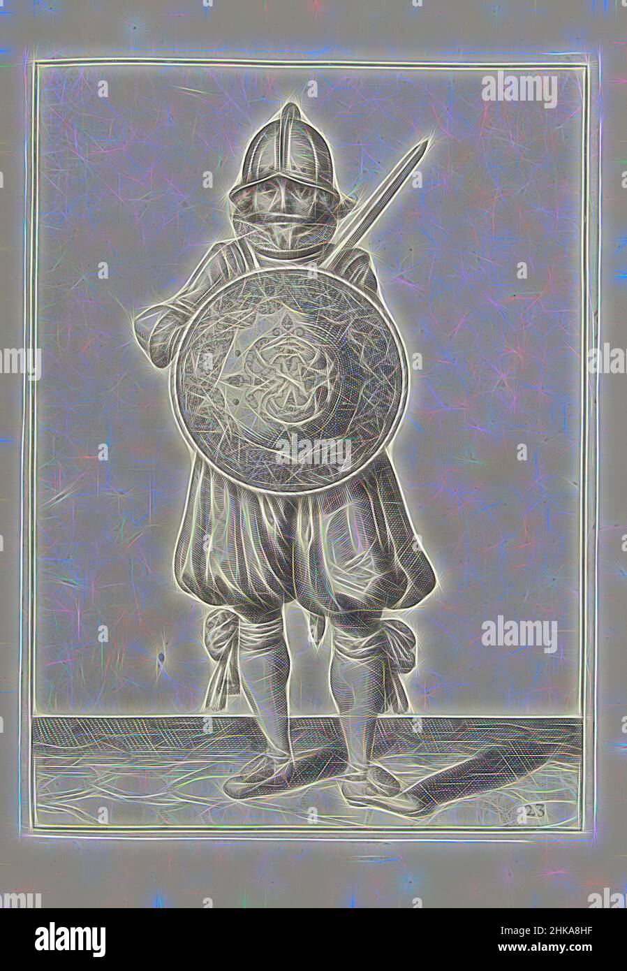 Inspired by The exercise with shield and spear: the soldier standing at ...