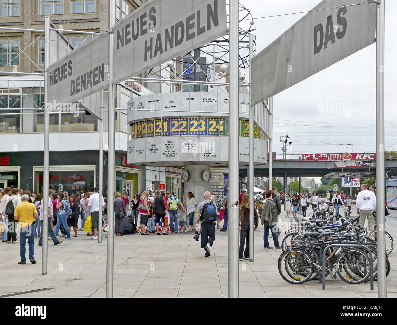 Berlin, Alexanderplatz, June 2009: Exhibition on the 20th Anniversary ...