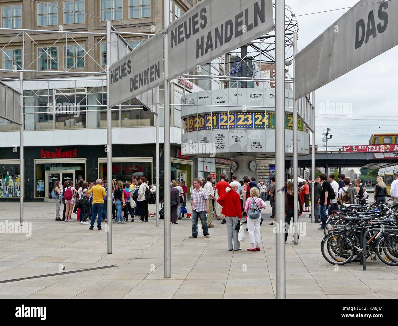 Berlin. Alexanderplatz, June 2009: Exhibition on the 20th Anniversary ...