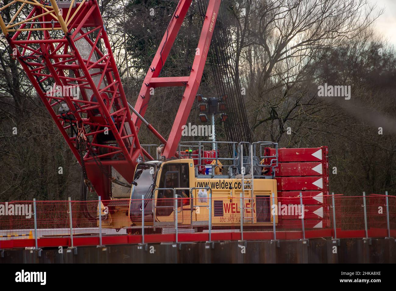 Harefield, Uxbridge, UK. 2nd February, 2022. One of the many HS2 office ...