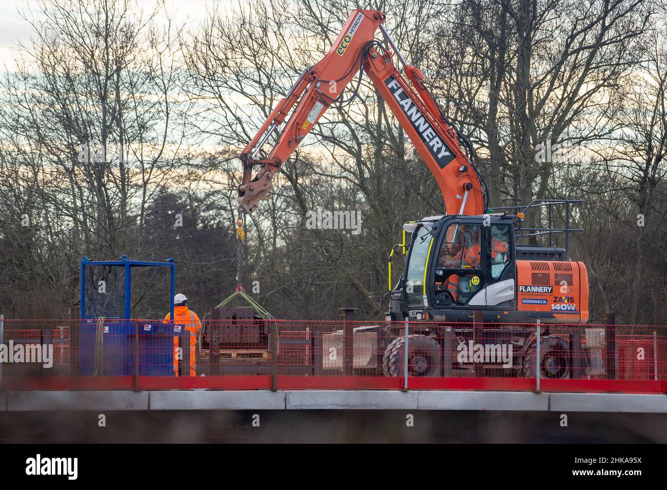 Harefield, Uxbridge, UK. 2nd February, 2022. One of the many HS2 office ...