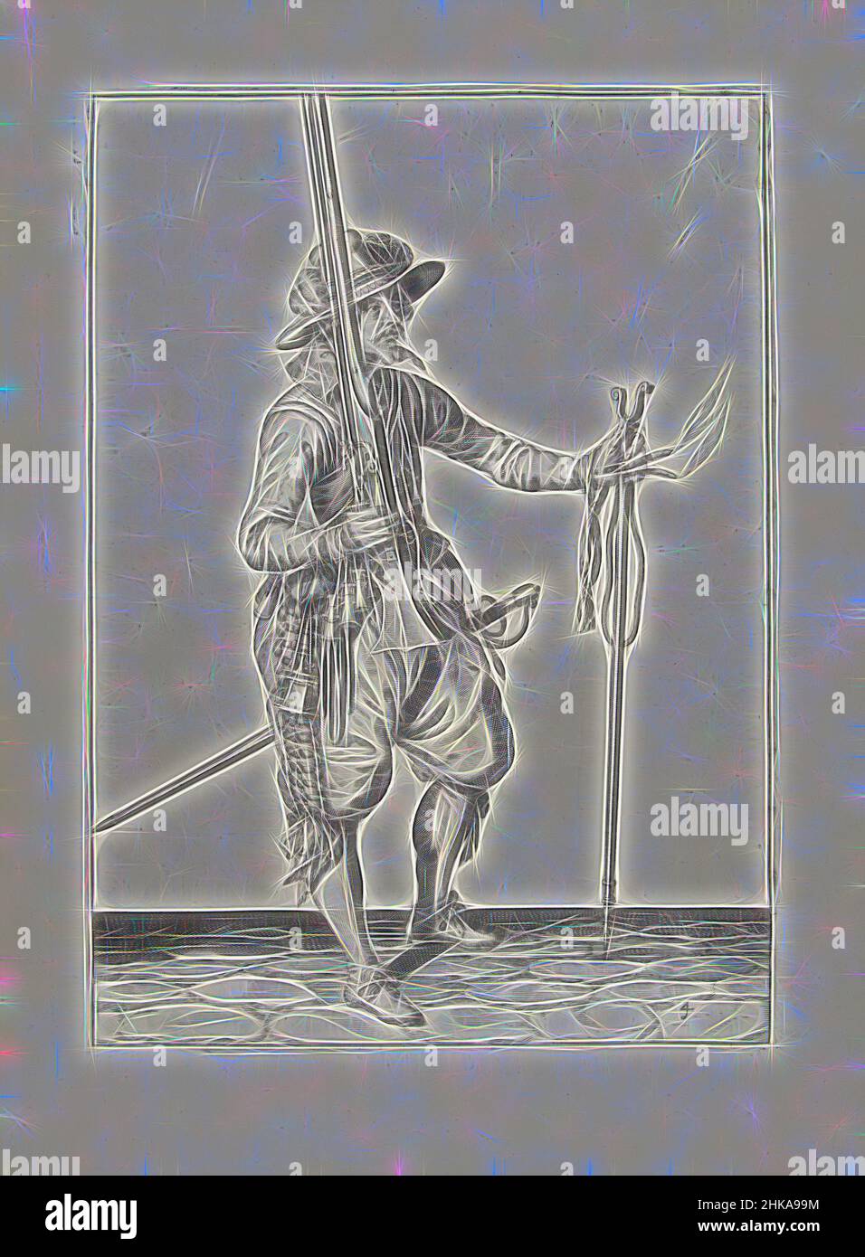 Inspired by Soldier holding his musket with his right hand upright, in ...