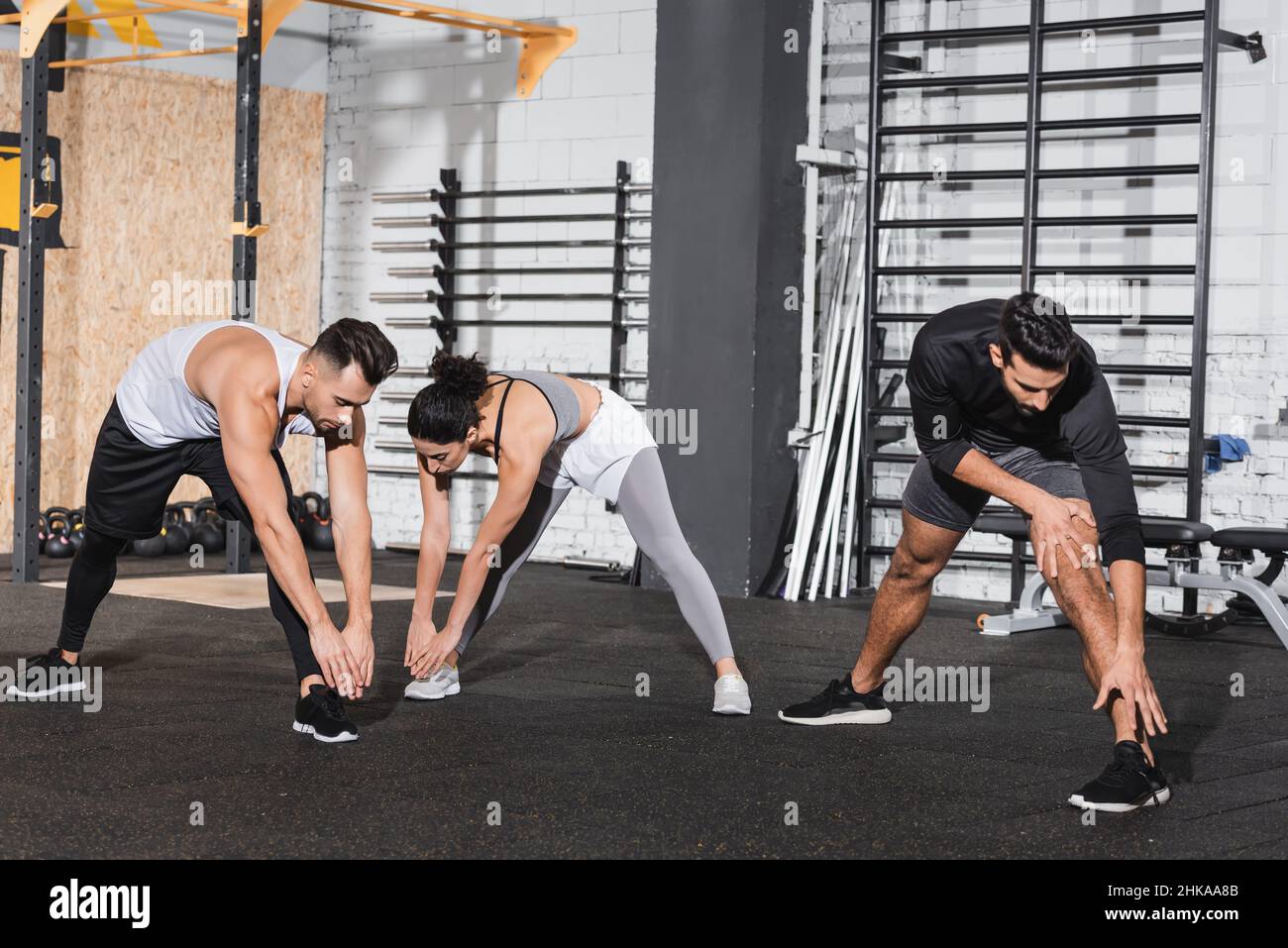 Interracial sports people training hi-res stock photography and images ...