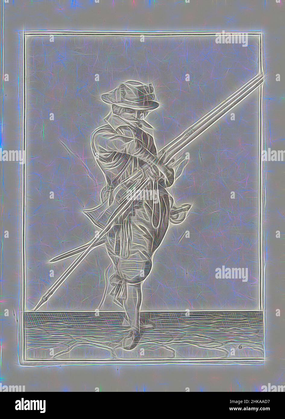 Inspired by Soldier with a musket picking up his fuse (no. 6), c. 1600 ...