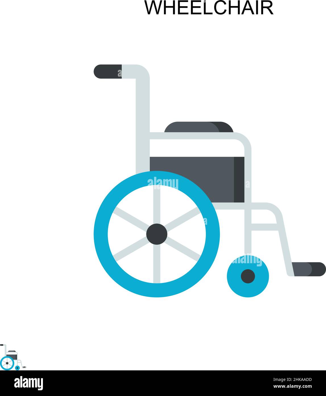 Wheelchair Simple vector icon. Illustration symbol design template for ...