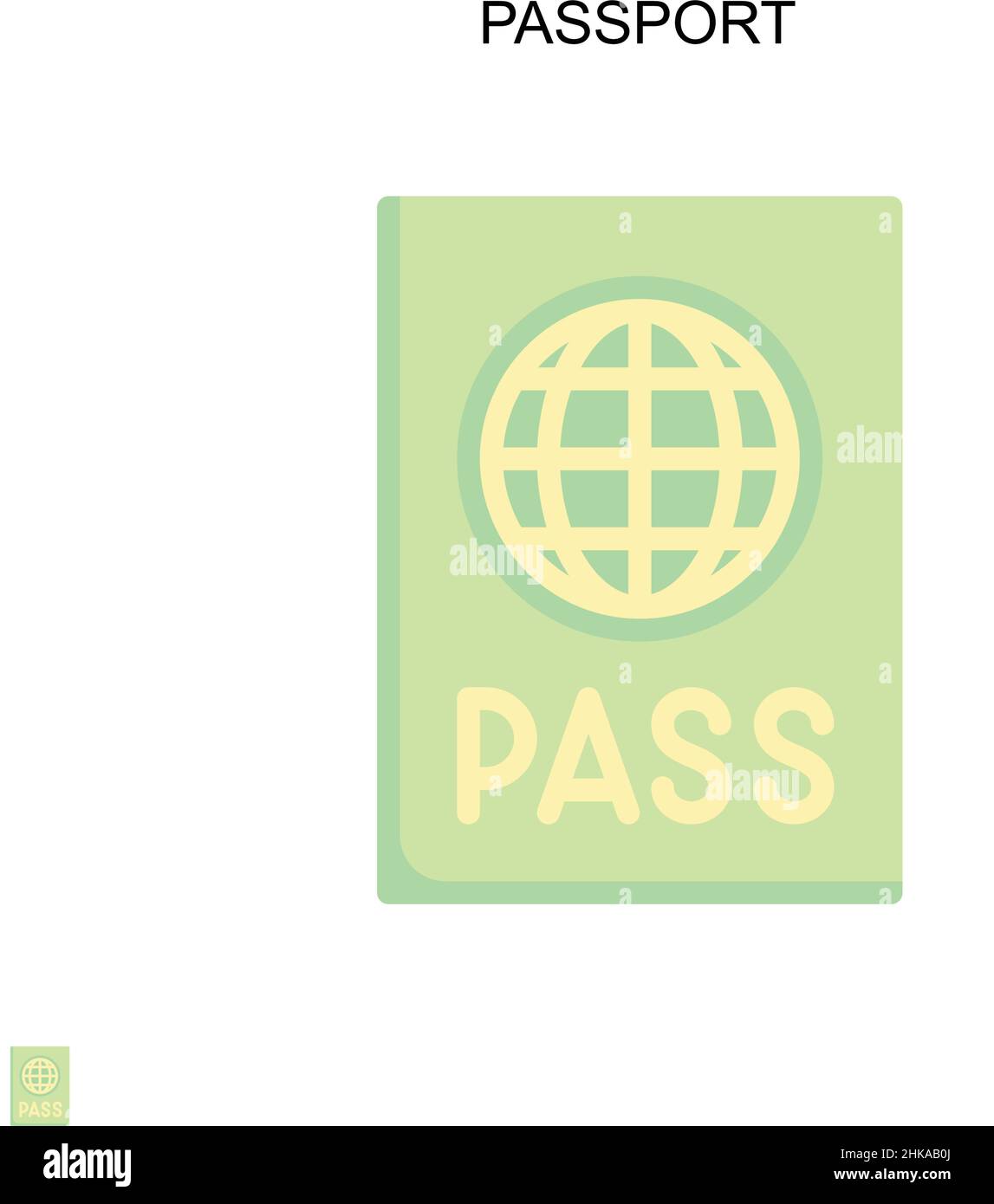 Passport Simple vector icon. Illustration symbol design template for ...