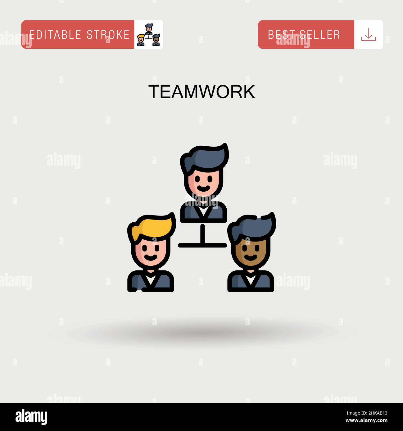 Teamwork Simple vector icon Stock Vector Image & Art - Alamy