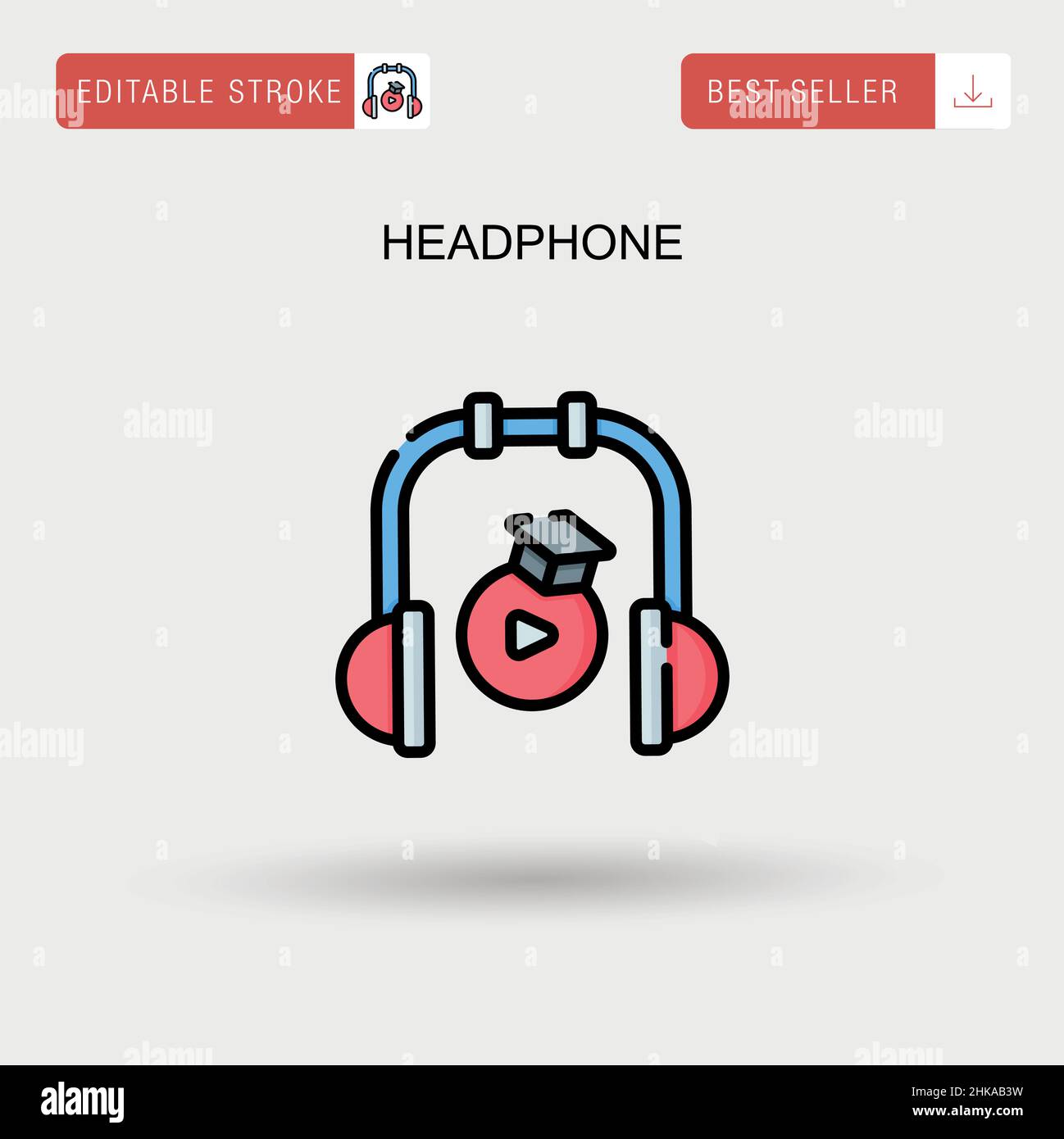 Headphone Simple vector icon Stock Vector Image & Art - Alamy