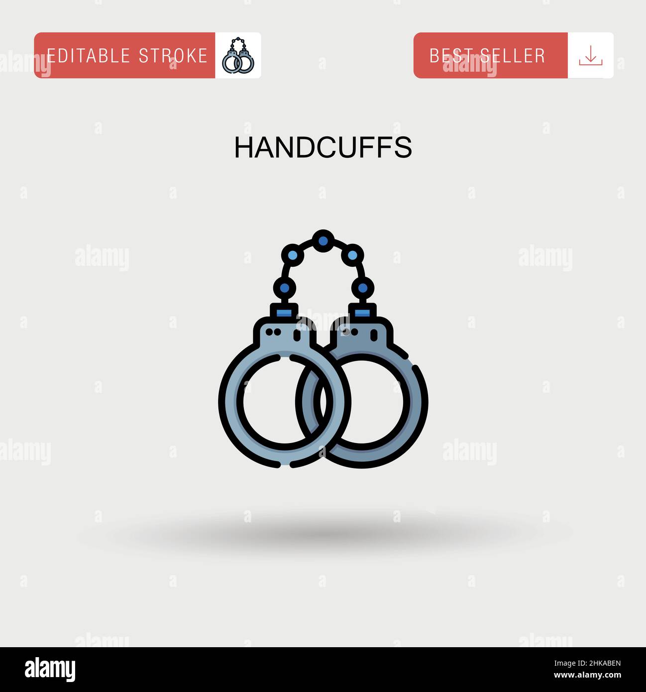 Handcuffs Simple vector icon Stock Vector Image & Art - Alamy