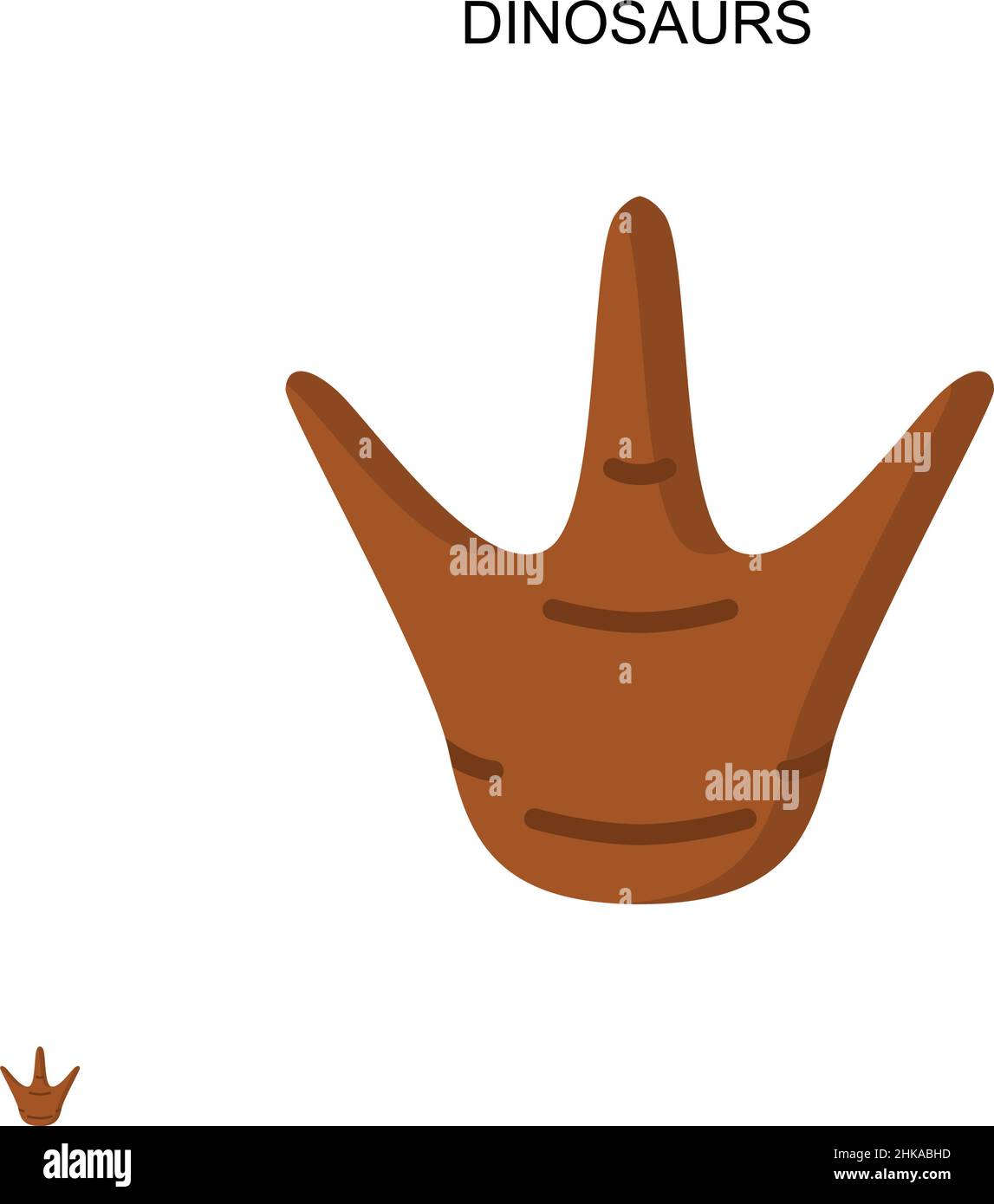 Dinosaurs Simple vector icon. Illustration symbol design template for ...