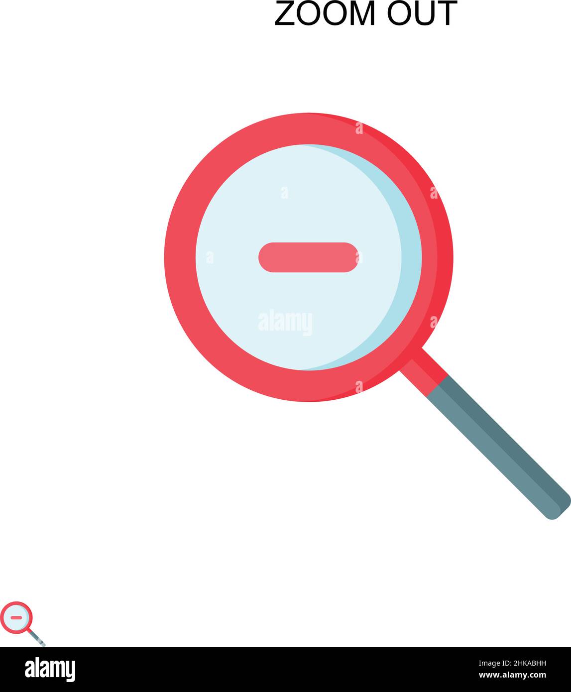 Zoom out Simple vector icon. Illustration symbol design template for ...