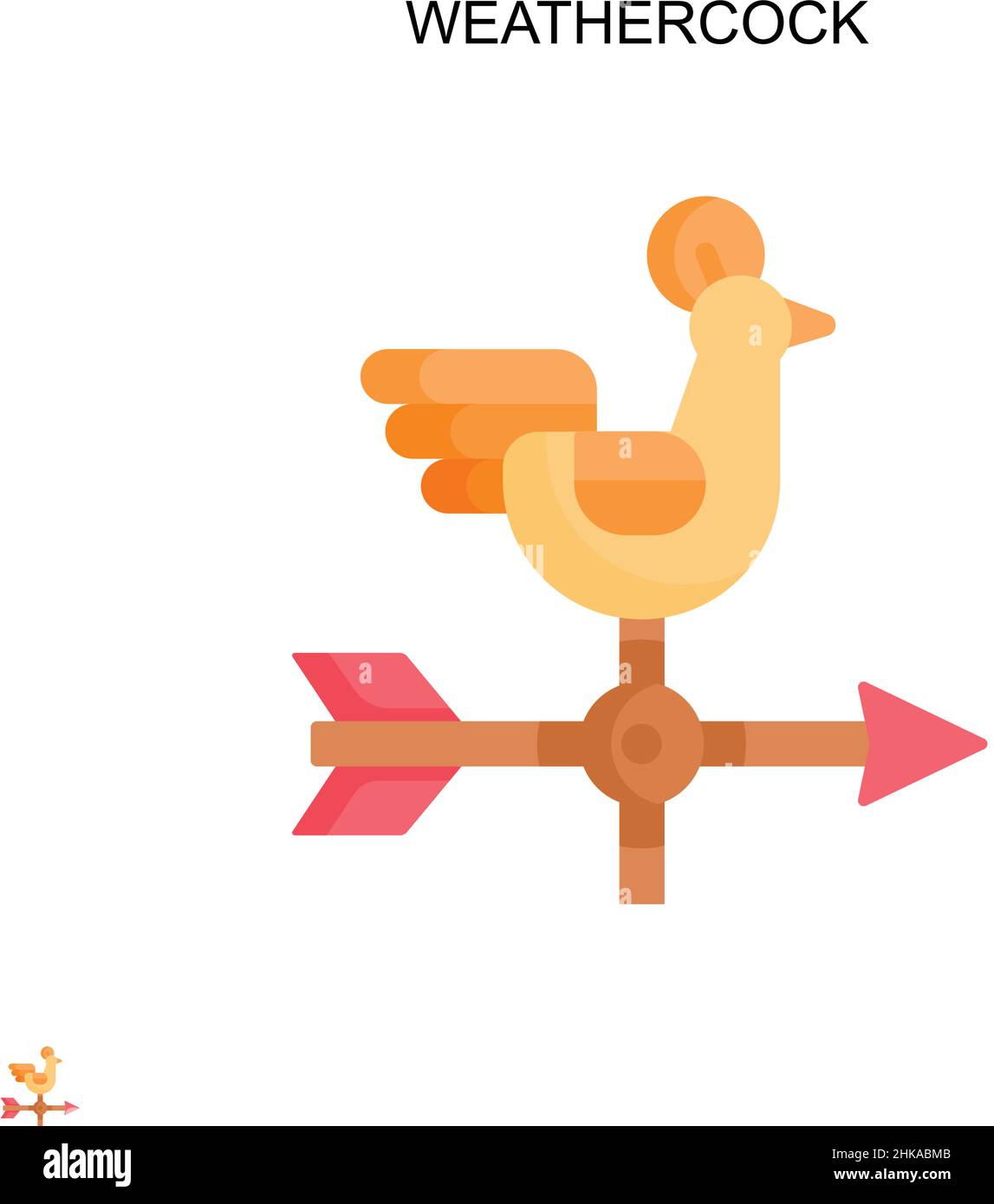 Weathercock Simple vector icon. Illustration symbol design template for ...