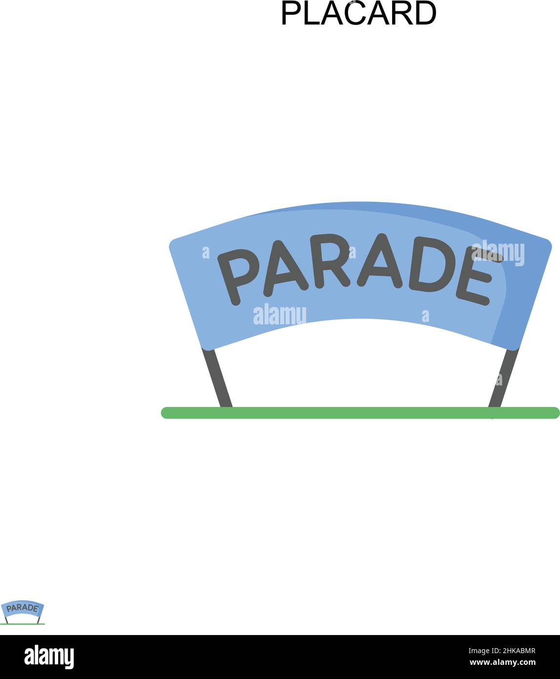 Placard Simple vector icon. Illustration symbol design template for web ...