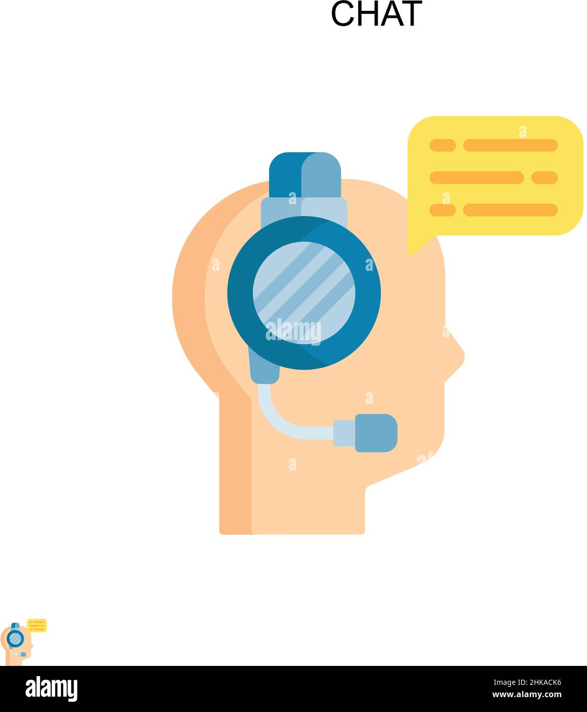 Chat Simple vector icon. Illustration symbol design template for web ...