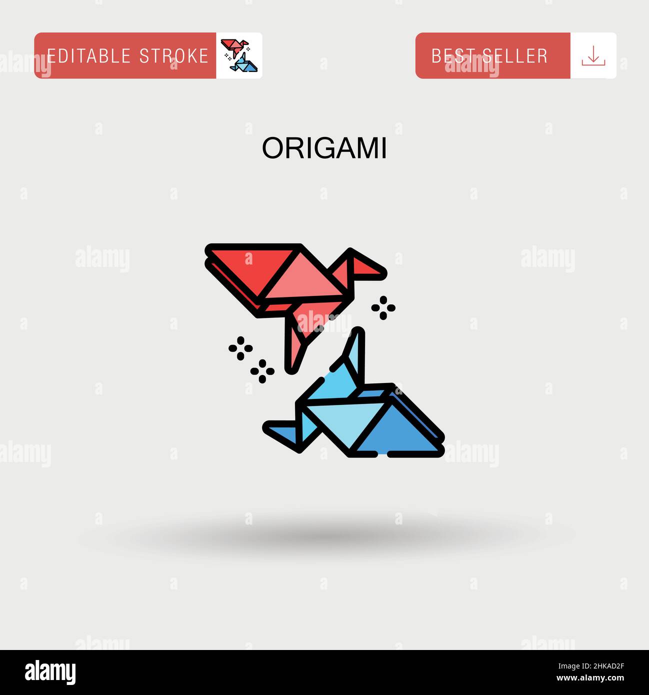 Origami Simple vector icon Stock Vector Image & Art - Alamy