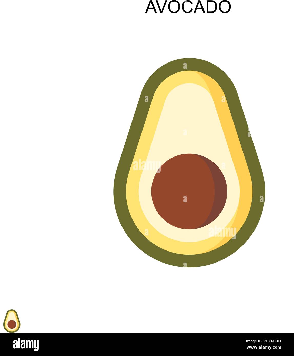 Avocado Simple vector icon. Illustration symbol design template for web ...