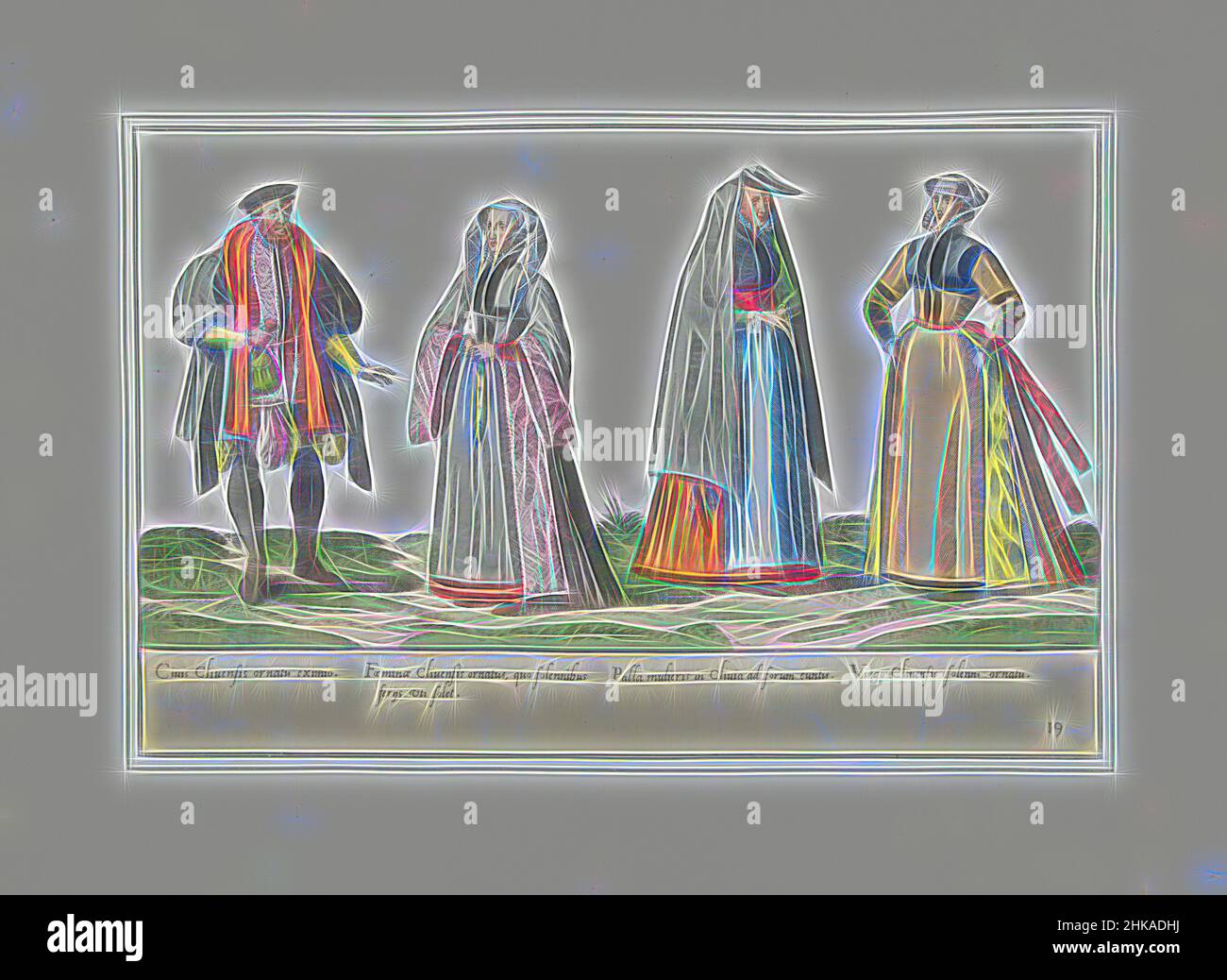 Inspired by Three women and a man dressed according to the German ...