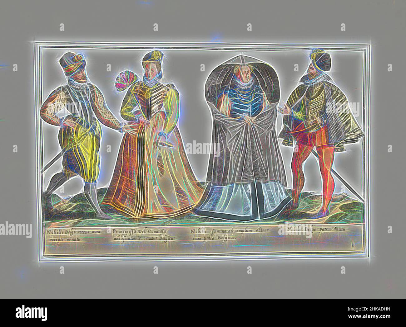 Inspired by Two men and two women dressed according to fashion in the ...