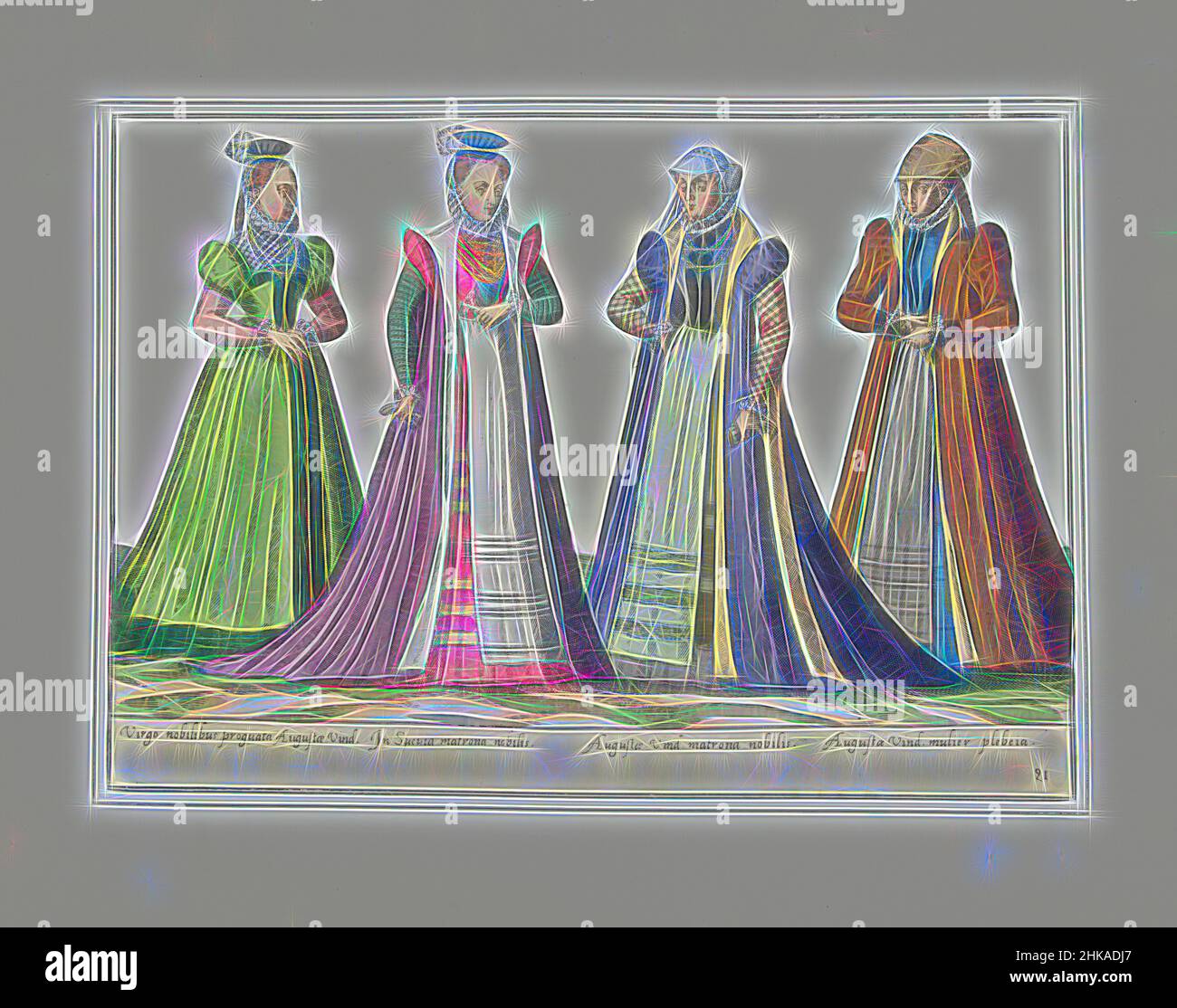 Inspired by Four women dressed according to the German fashion in ...