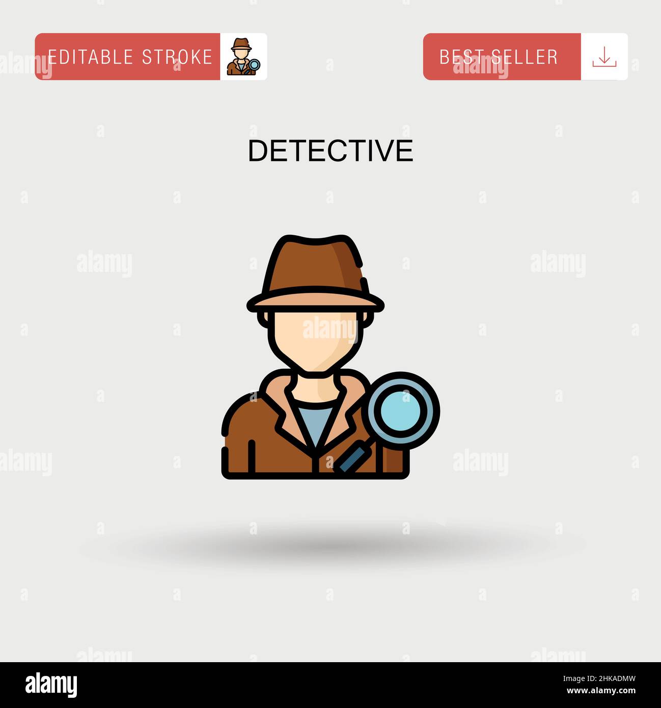 Cartoon detective fbi spy man hi-res stock photography and images - Alamy